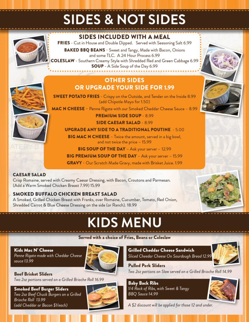 Dinner Menu | TheSmoke BBQ